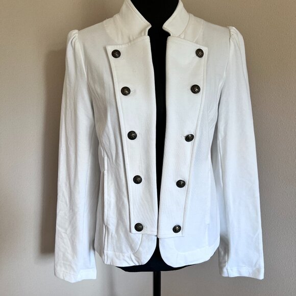 Tommy Hilfiger | Jackets & Coats | Tommy Hilfiger White Cotton Open ...